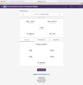 Payroll - CDM+ Church Management and Non-Profit Software