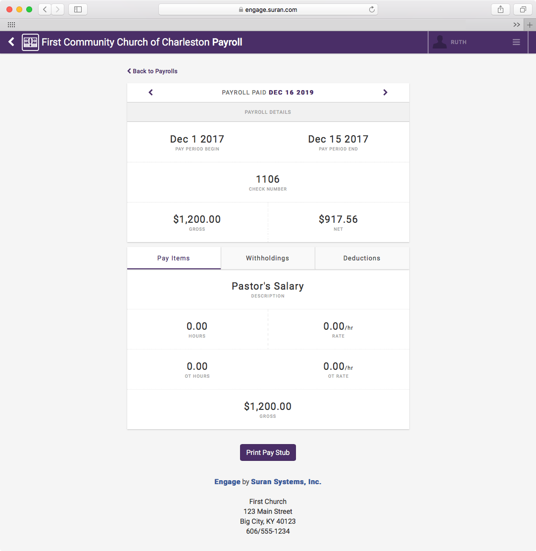 Payroll | CDM+ Church Management and Non-Profit Software