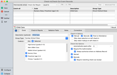Check-In/Check-Out | CDM+ Church Management and Non-Profit Software