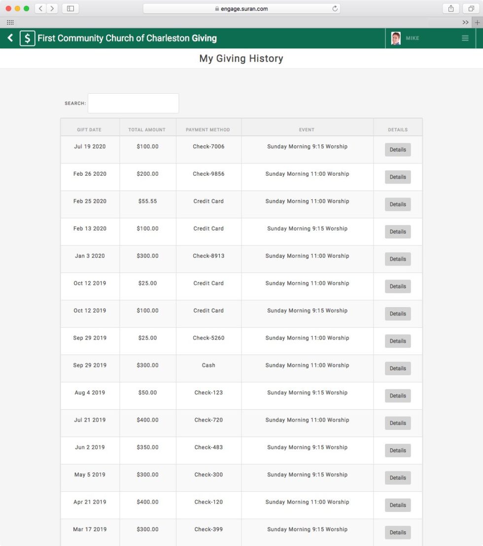 Contributions | CDM+ Church Management and Non-Profit Software