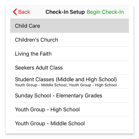 Mobile For Child Care - CDM+ Church Management and Non-Profit Software
